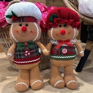 Holiday | Christmas Holiday Plaid Gingerbread Man Girl Boy Doll Greeter ...